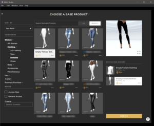 Base and Empty Derivable Products – IMVU Create